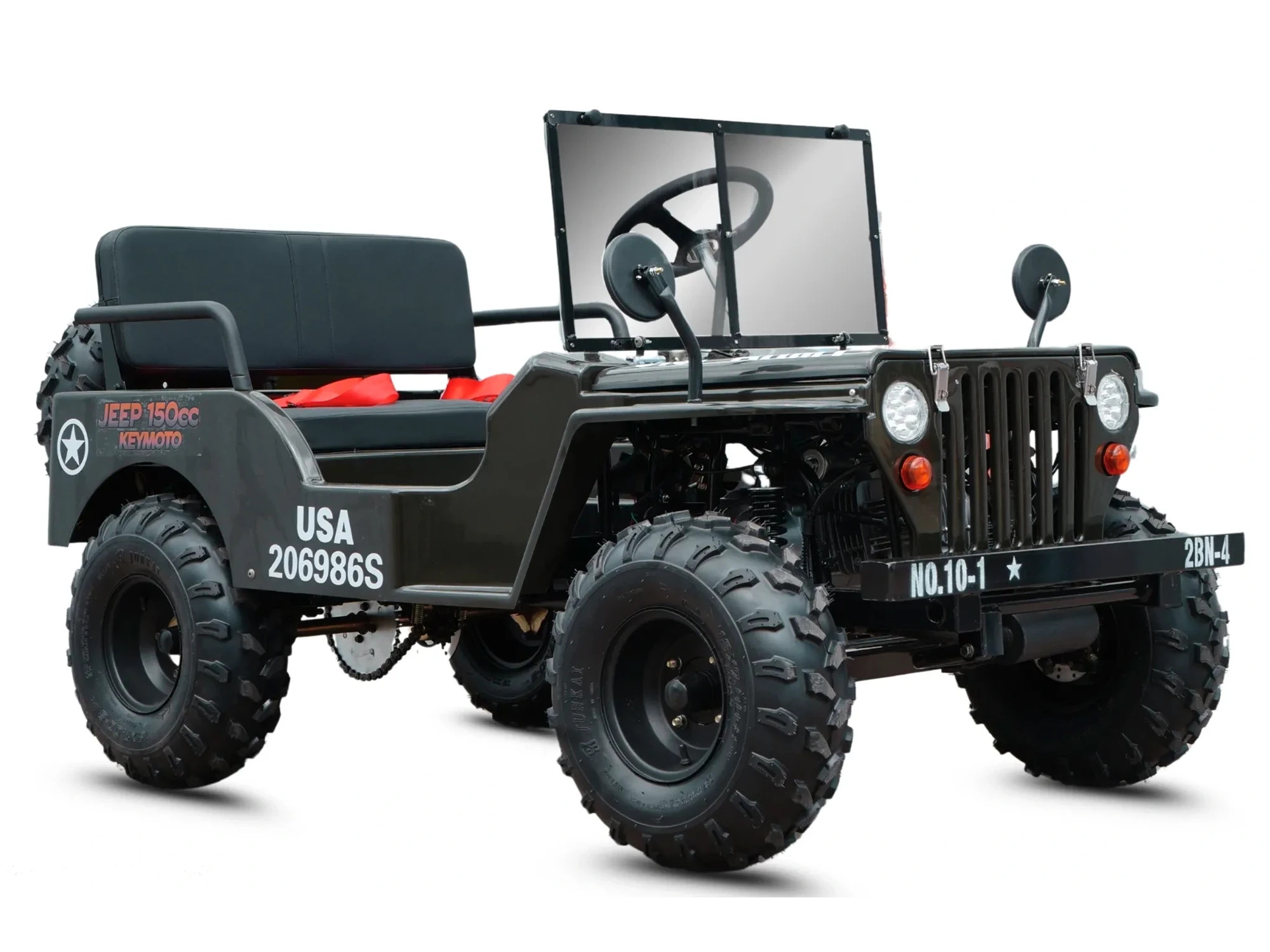 Dwuosobowy Mini Jeep Willys Spalinowy dla dzieci 8lat+ 150cc - US-Army